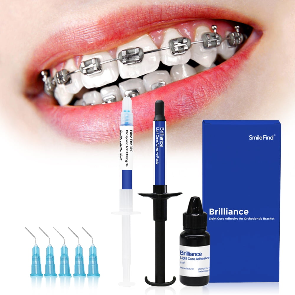 Dental Orthodontic Adhesive Kit Light Curing Metal Ceramic Brackets ...