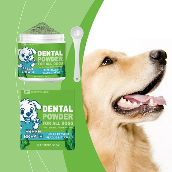 Dental Powder For All Dogs, Pet Teeth Cleaning Powder With Spoon, Oral ...