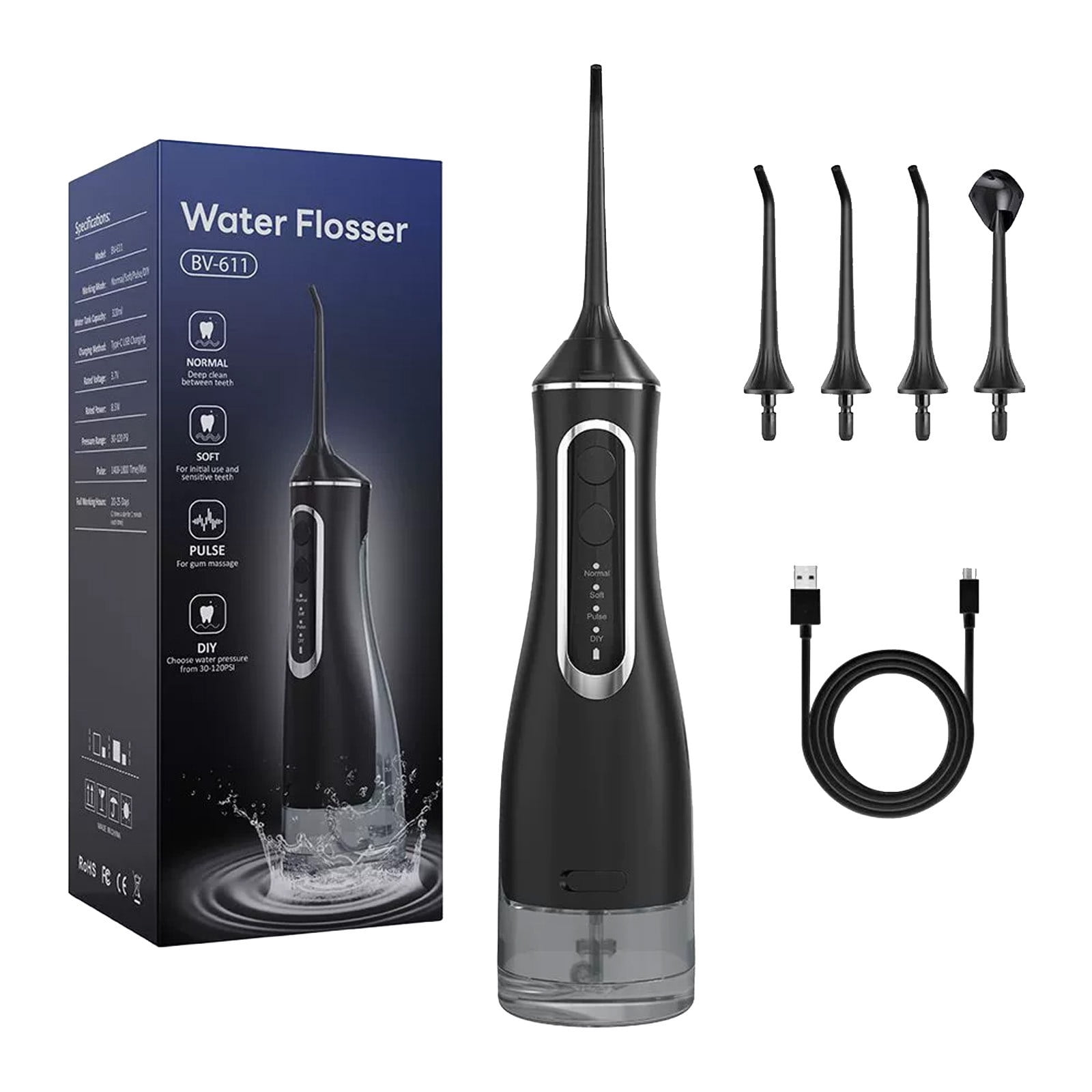 Dental Rinse, 320ml 4 Mode Oral Dental Water Rinser - Keep your teeth ...