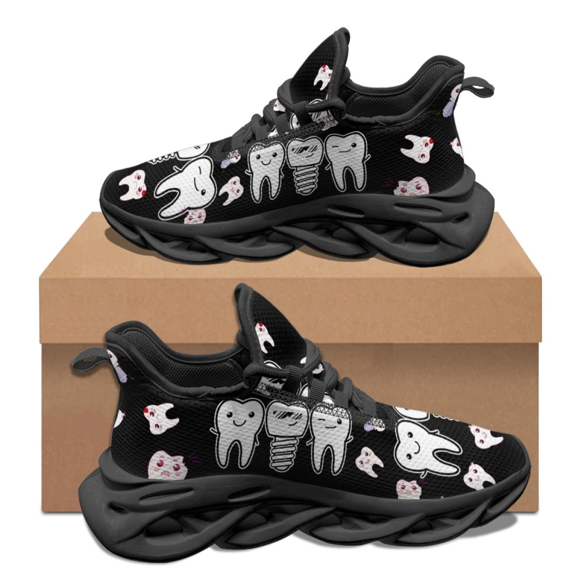 Dental Sneakers Cartoon Tooth Pattern Cushion Shoes Lightweight ...