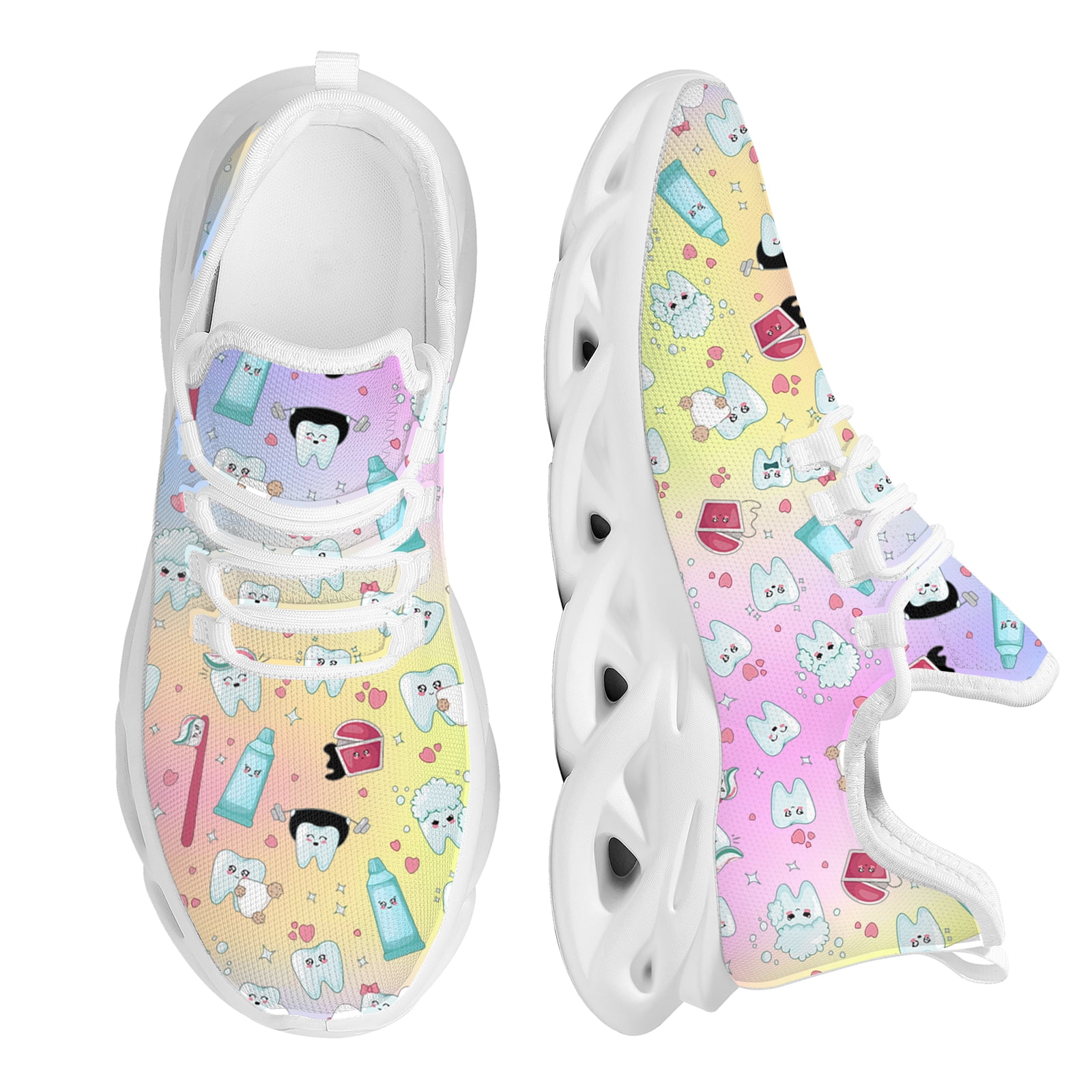 Dental Sneakers Lightweight Tooth Design Mesh Swing Sneakers for Women ...