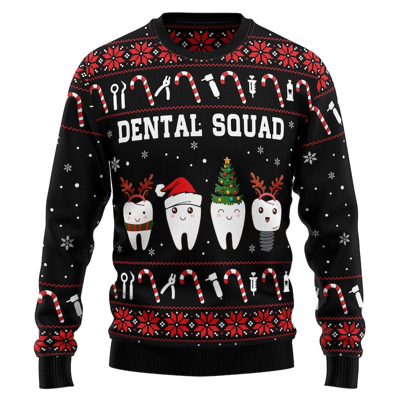 Dental Squad Christmas Sweater, Funny Dentist Holiday Sweater, Xmas ...