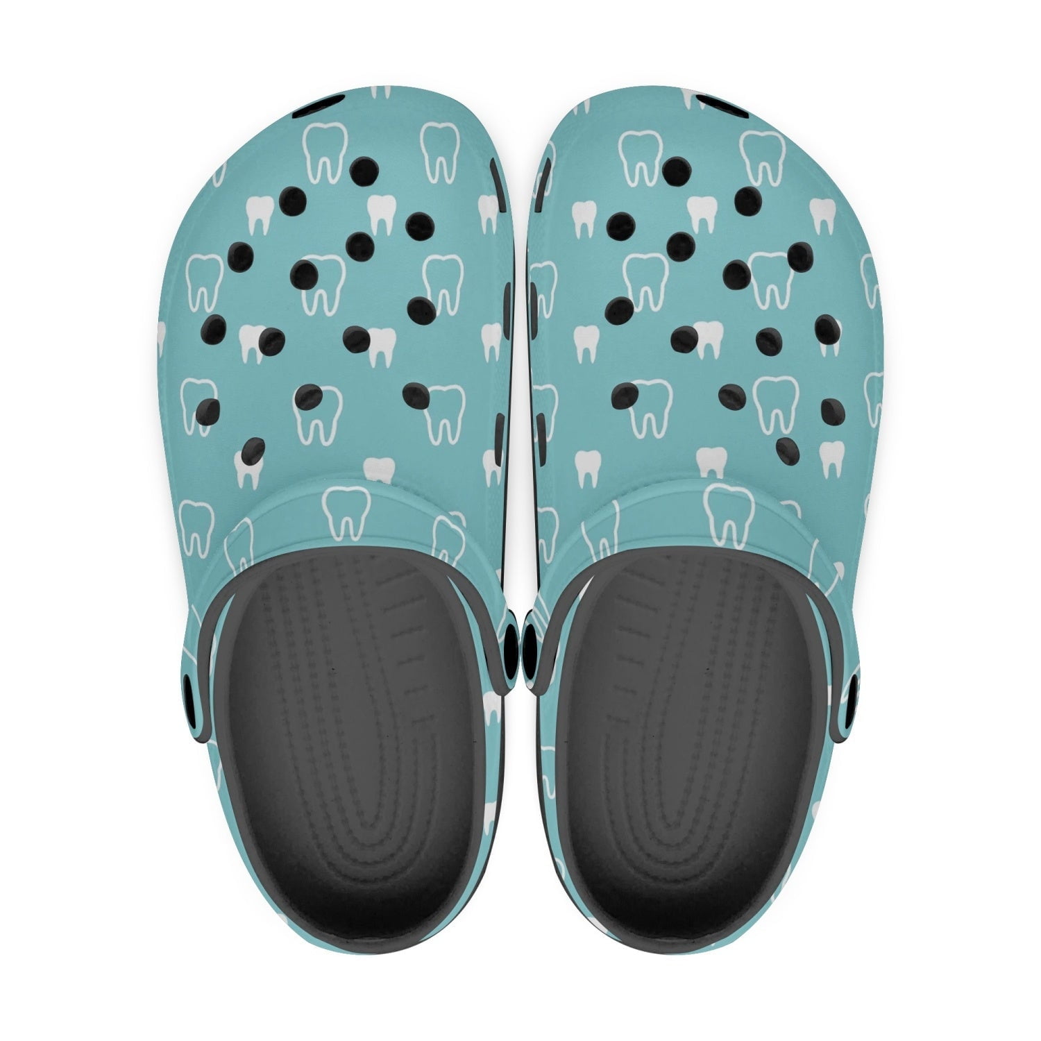 Dental Theme Black Sole Clog Shoes - Walmart.com