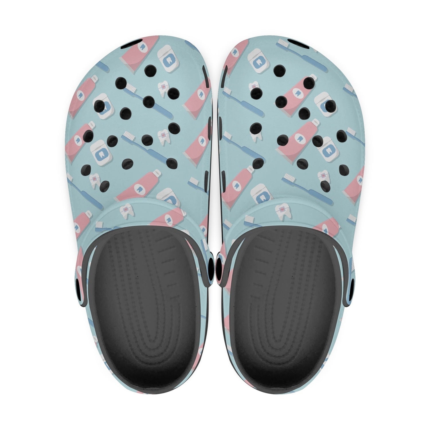 Dental Theme Black Sole Clog Shoes - Walmart.com