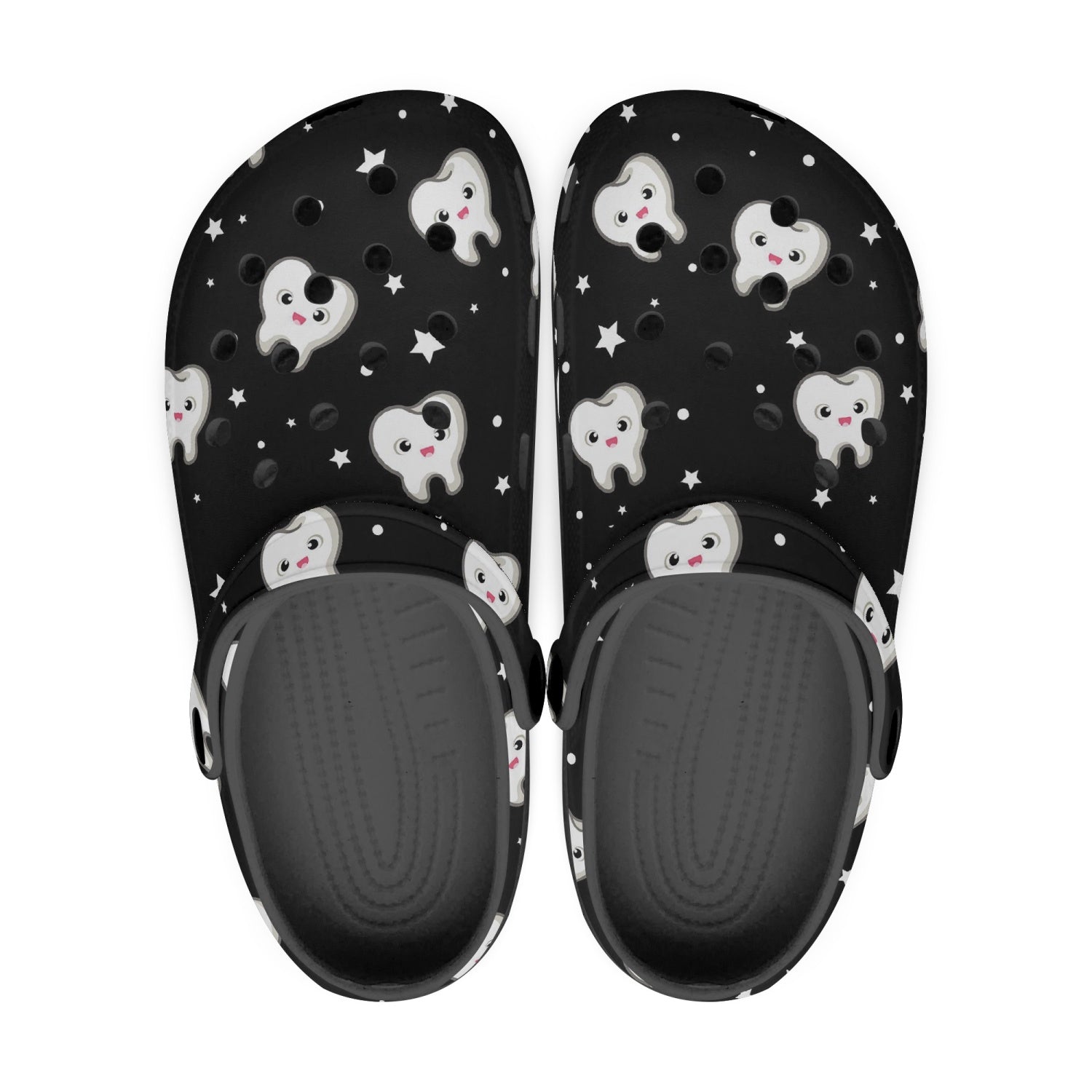 Dental Theme Black Sole Clog Shoes - Walmart.com