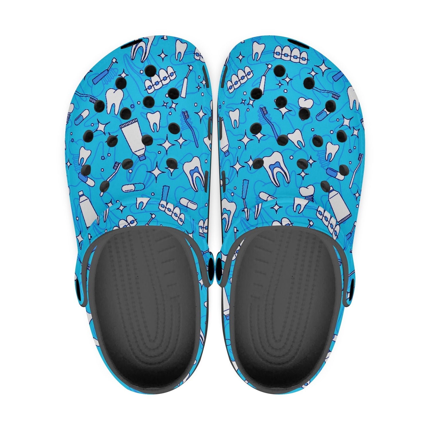 Dental Theme Black Sole Clog Shoes - Walmart.com