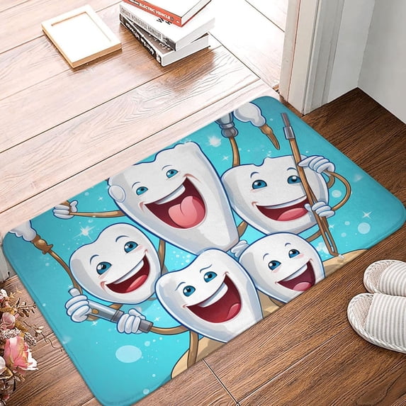 Dental Theme Front Door Welcome Mat, Durable and Soft Indoor Outdoor ...