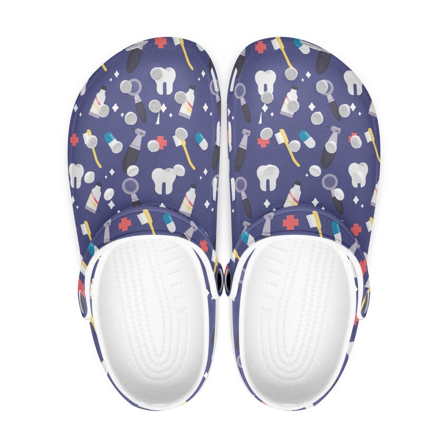 Dental Theme White Sole Clog Shoes - Walmart.com