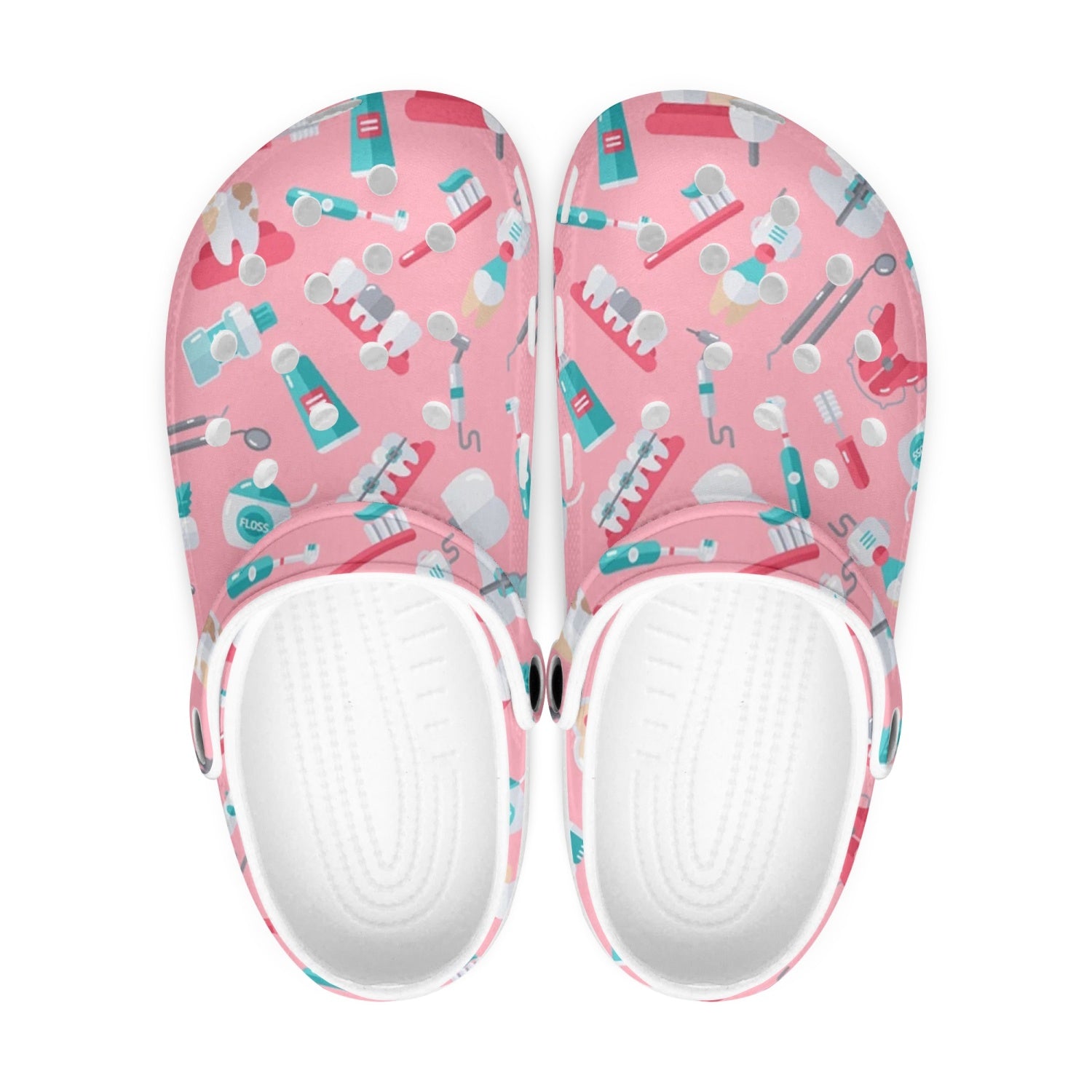 Dental Theme White Sole Clog Shoes - Walmart.com