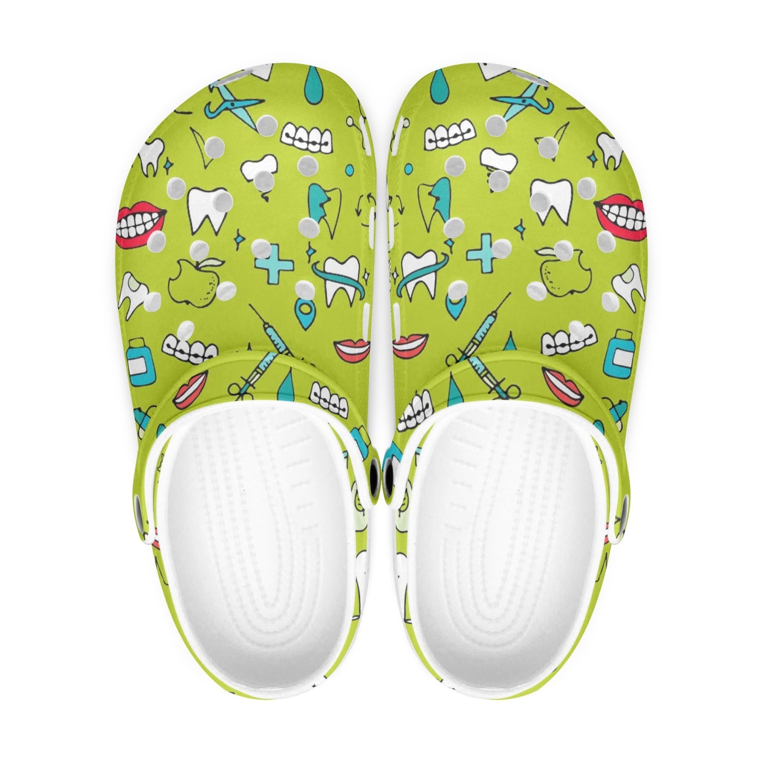 Dental Theme White Sole Clog Shoes - Walmart.com