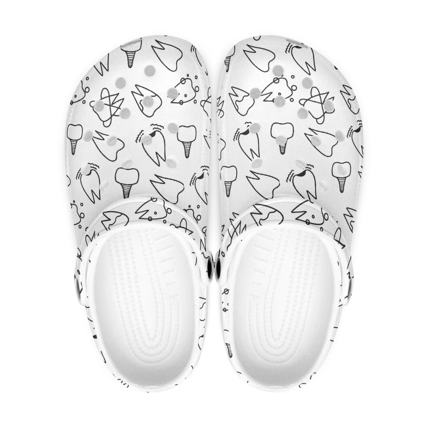 Dental Theme White Sole Clog Shoes - Walmart.com