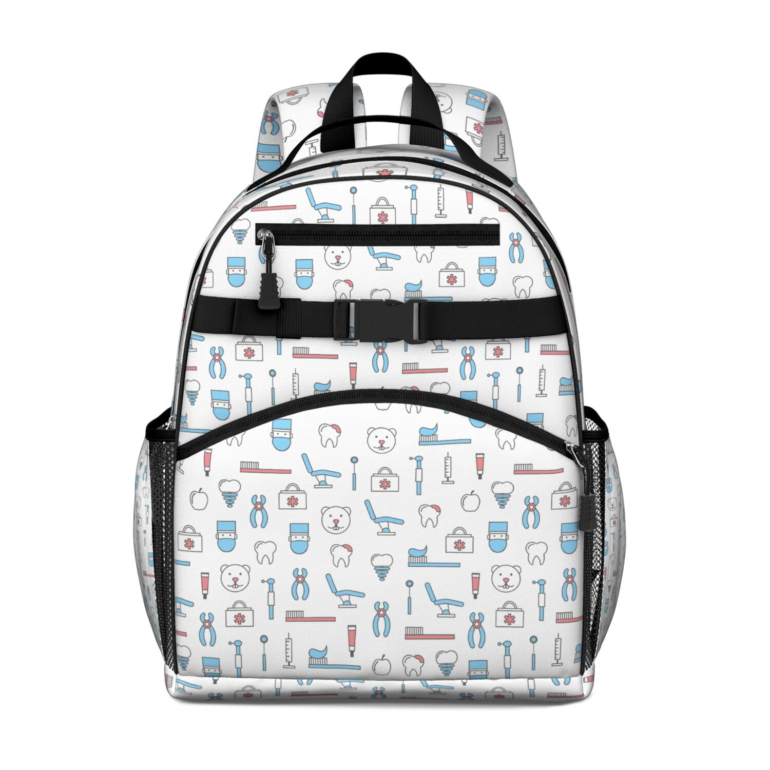 Dental-Themed Waterproof Backpack - Lightweight Student Book Bag with ...