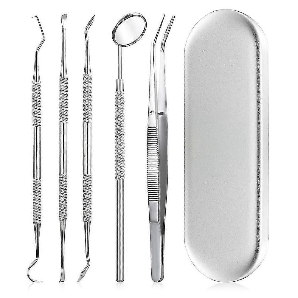 Dental Tools, 5 Pcs Professional Teeth Cleaning Tools Stainless Steel ...