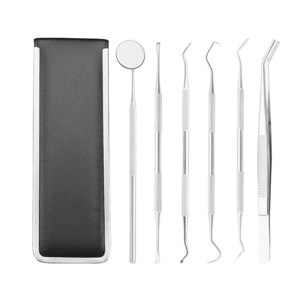 Dental Tools, 6 Pack Teeth Cleaning Tools Stainless Steel Dental ...