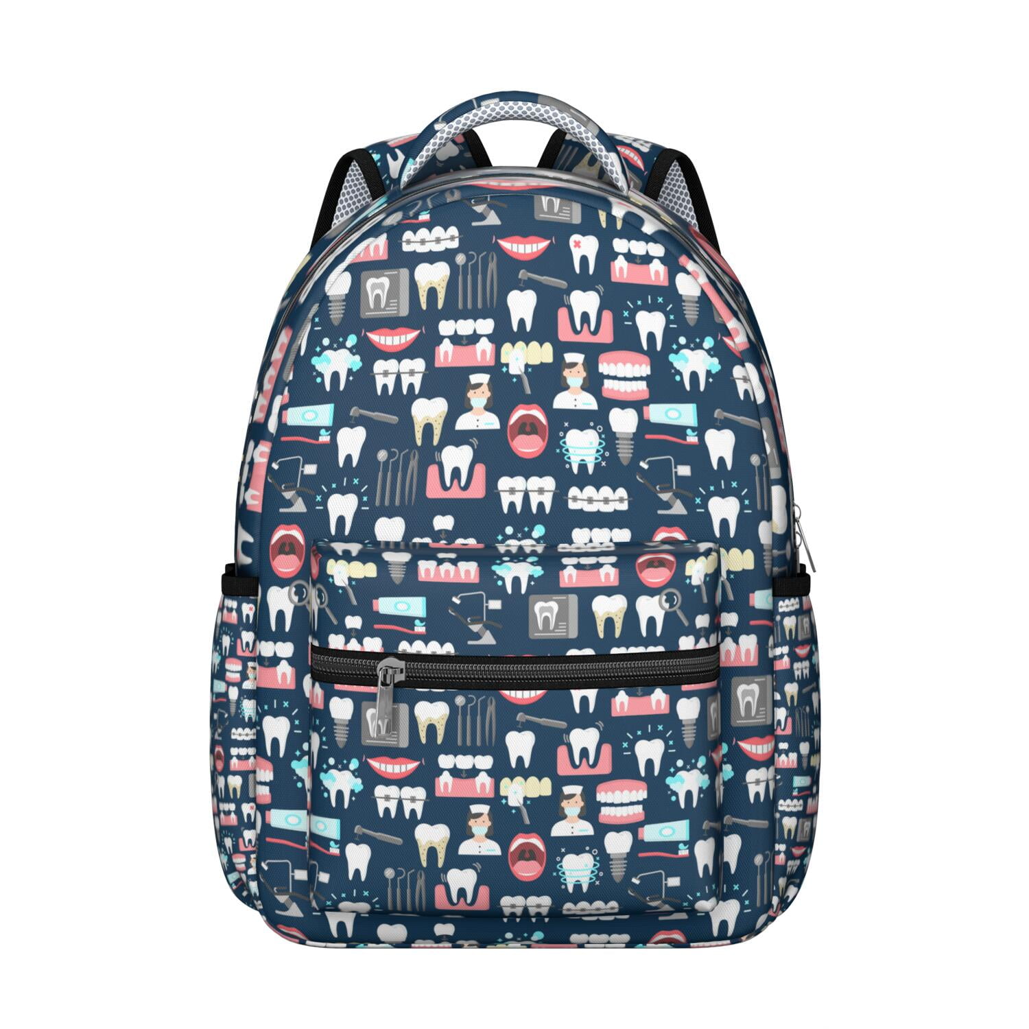 Dental Tooth Students Backpack Oral Care Dentist School Bag with Tooth ...