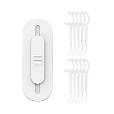 Bright White Diamond Dental Floss-Pick Holder, Dispenser Includes 88 ...