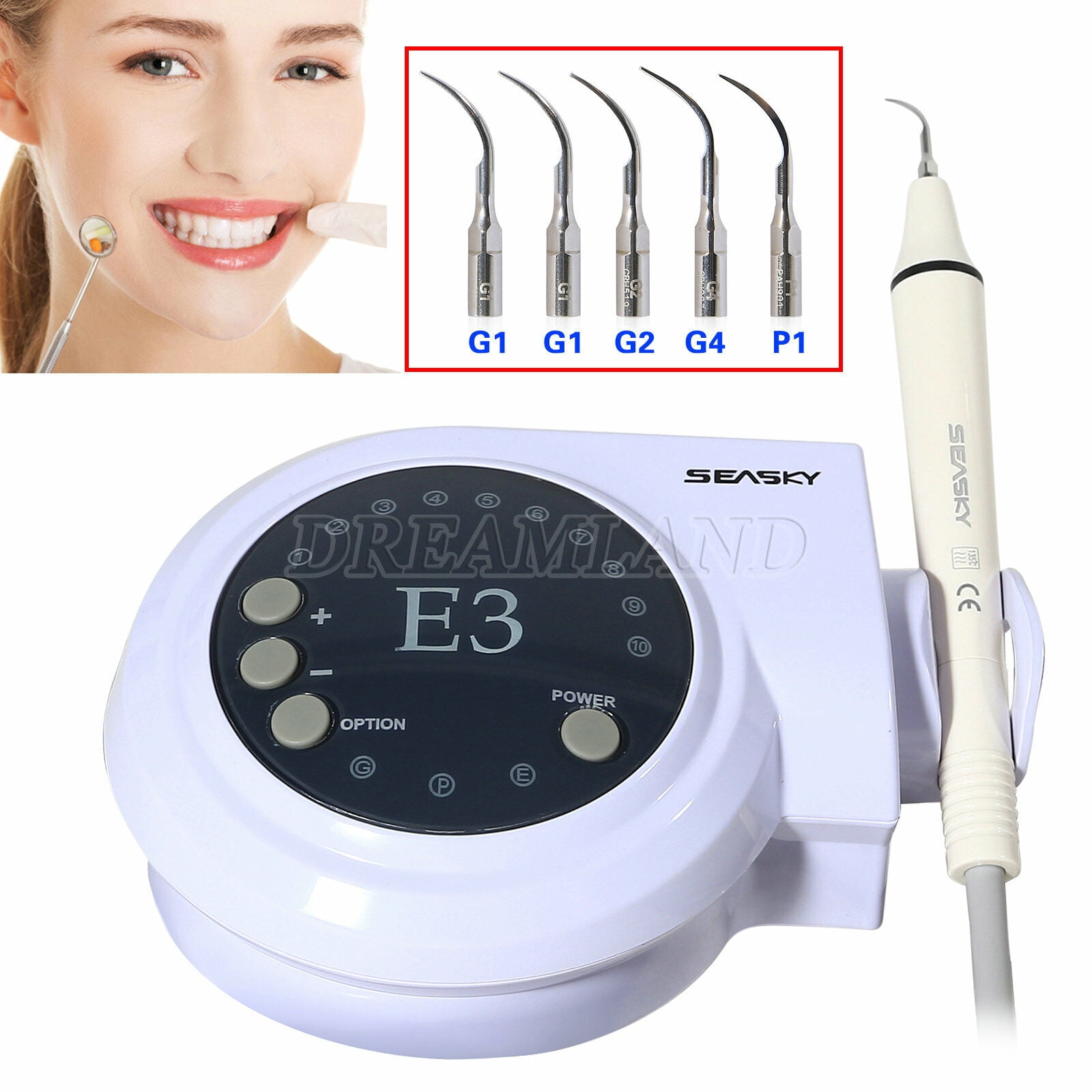 Dental Ultrasonic Piezo Scaler E3 Scaling Endo Perio Handpiece Tips fit ...
