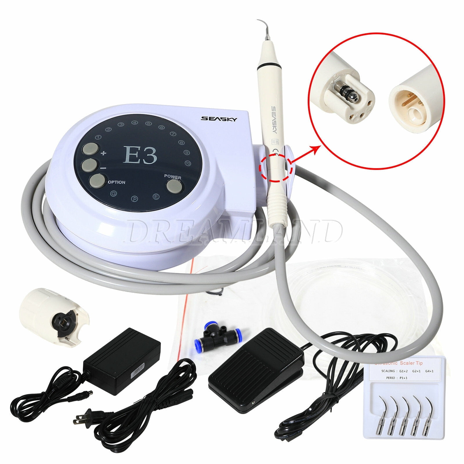 Dental Ultrasonic Piezo Scaler E3 Scaling Endo PerioHandpiece Tips fit ...