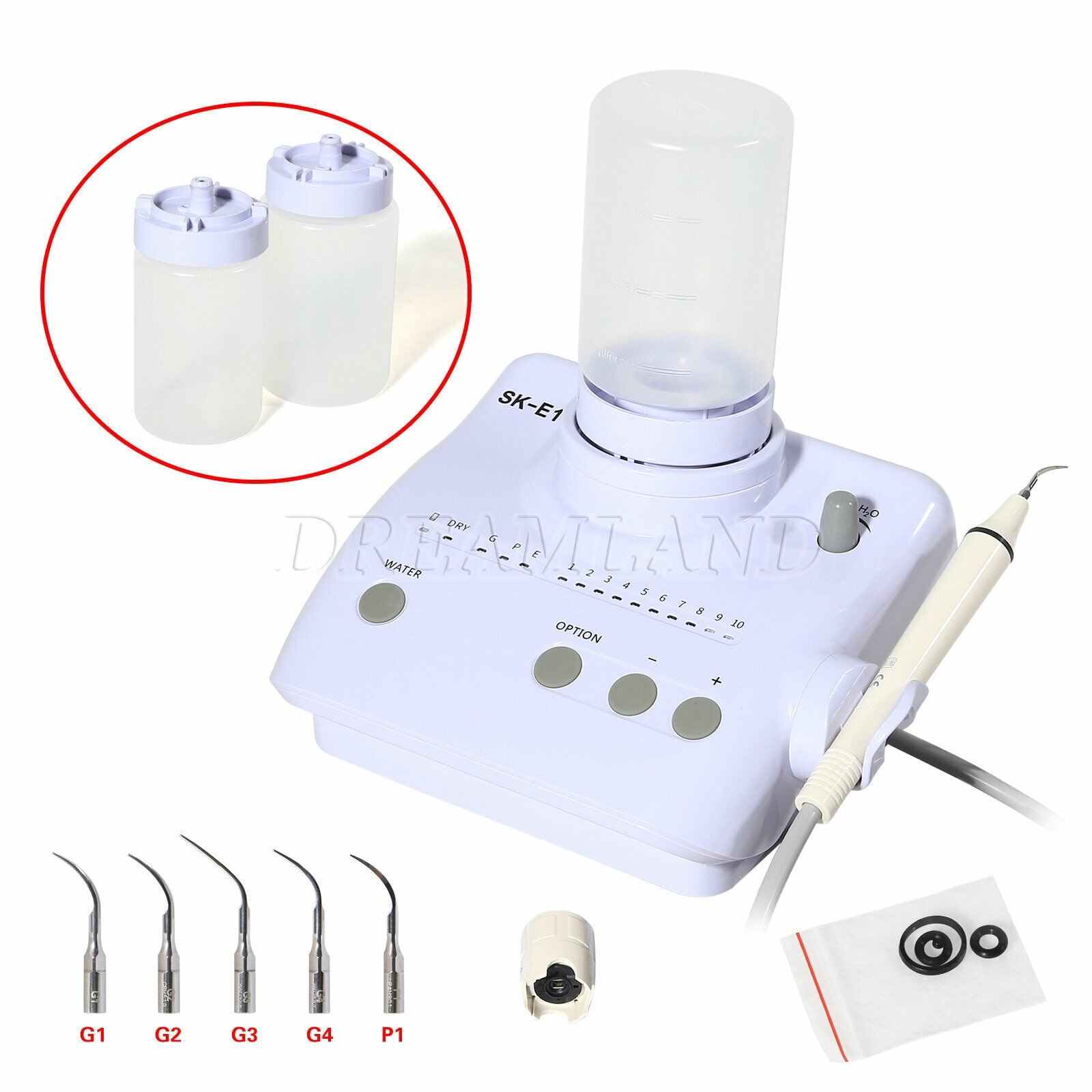 Dental Ultrasonic Piezo Scaler (LED) w/ Handpiece 5*Tips fit EMS ...