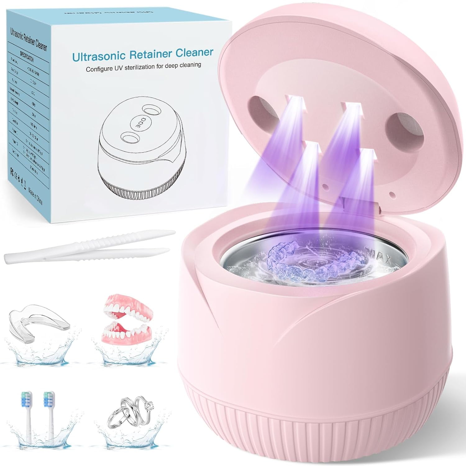 Dental Ultrasonic Retainer Cleaner Machine - Dental Cleaning Pod for ...