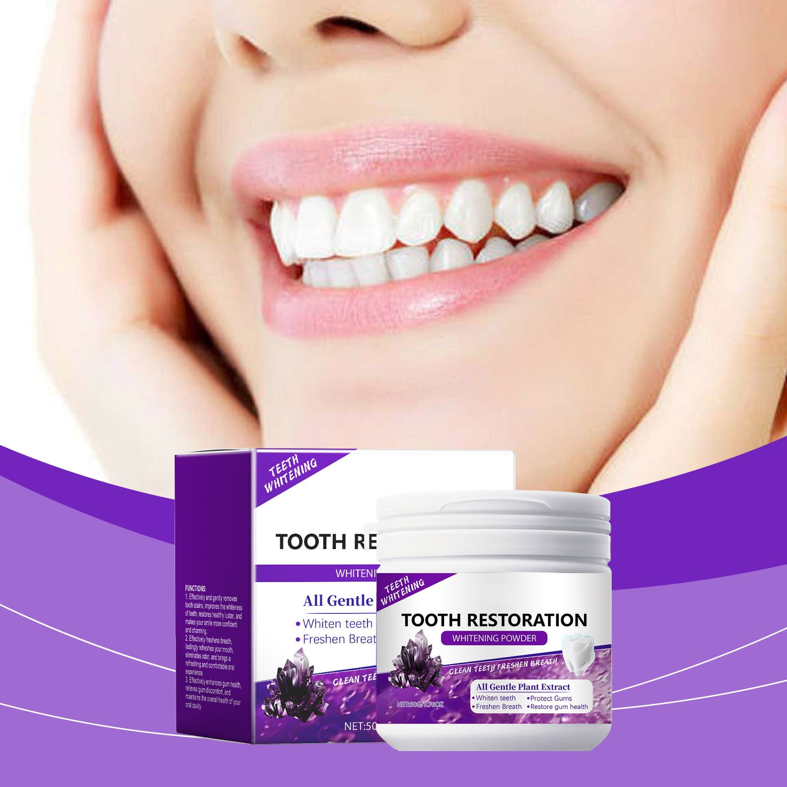 Dental Whitening Powder, Natural Tooth Care, Advanced Tooth Restoration ...