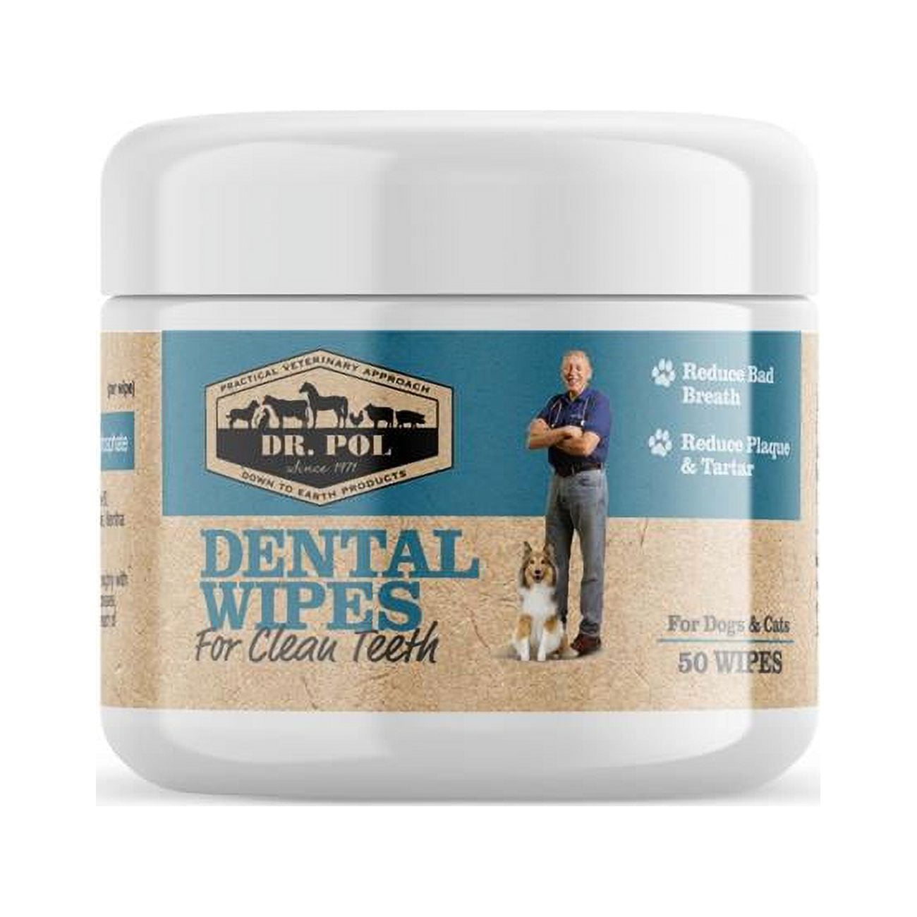 Dental Wipes for Dogs & Cats - 50 Count - Walmart.com