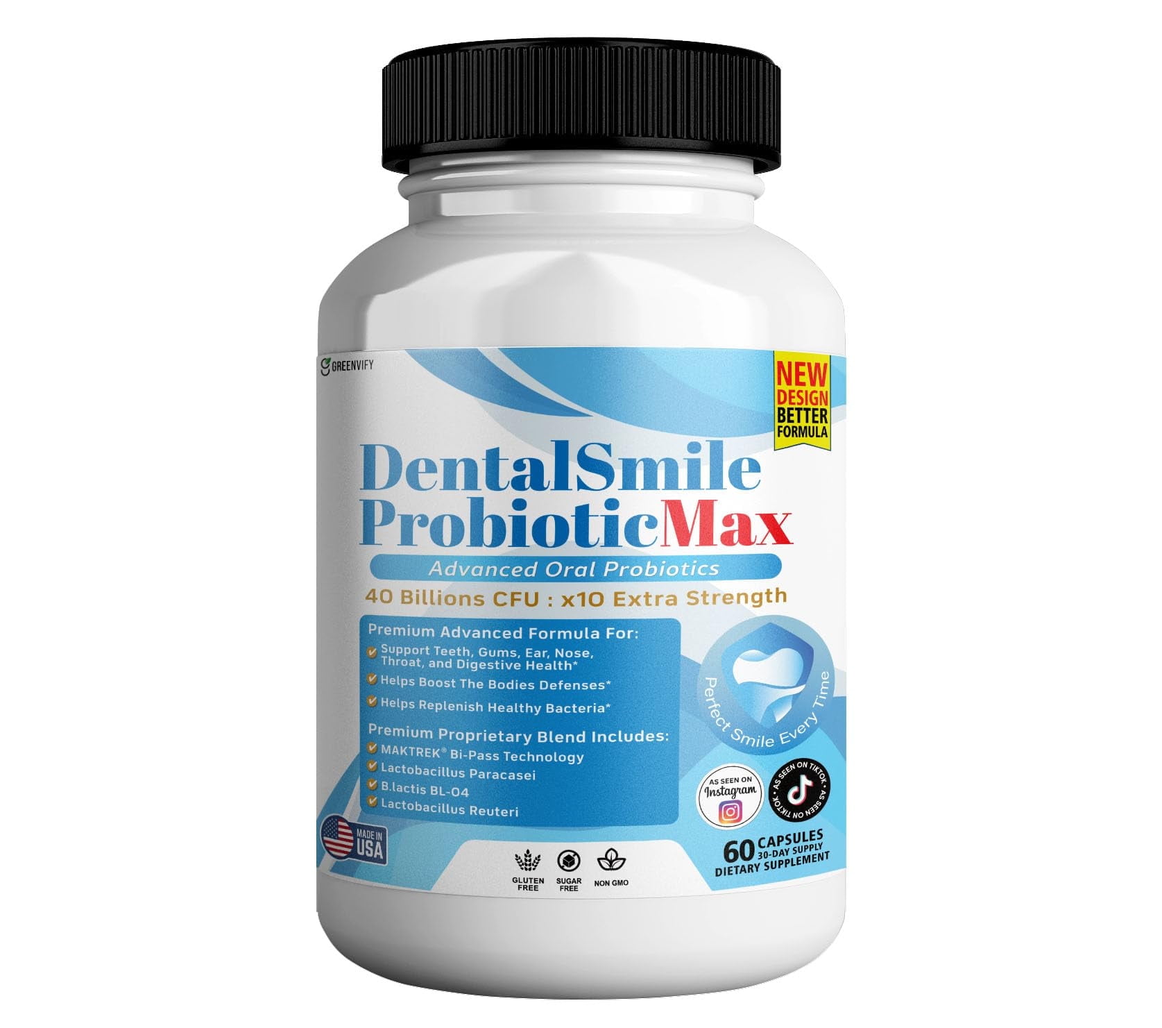 GreenVify Probiotic Supplements, Supports Gum & Teeth Health - Walmart ...