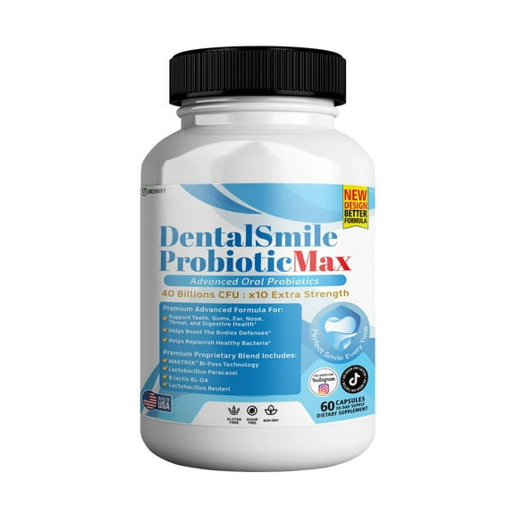 S.O LABS Oral Probiotics for Teeth Gums & Breath - 120 Capsules, 2 Pack ...