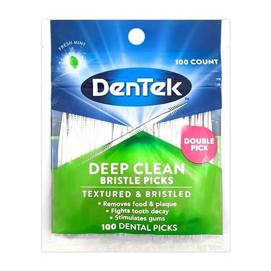 Dentek Deep Clean Bristle Picks, 100 Ea, 2 Pack - Walmart.com