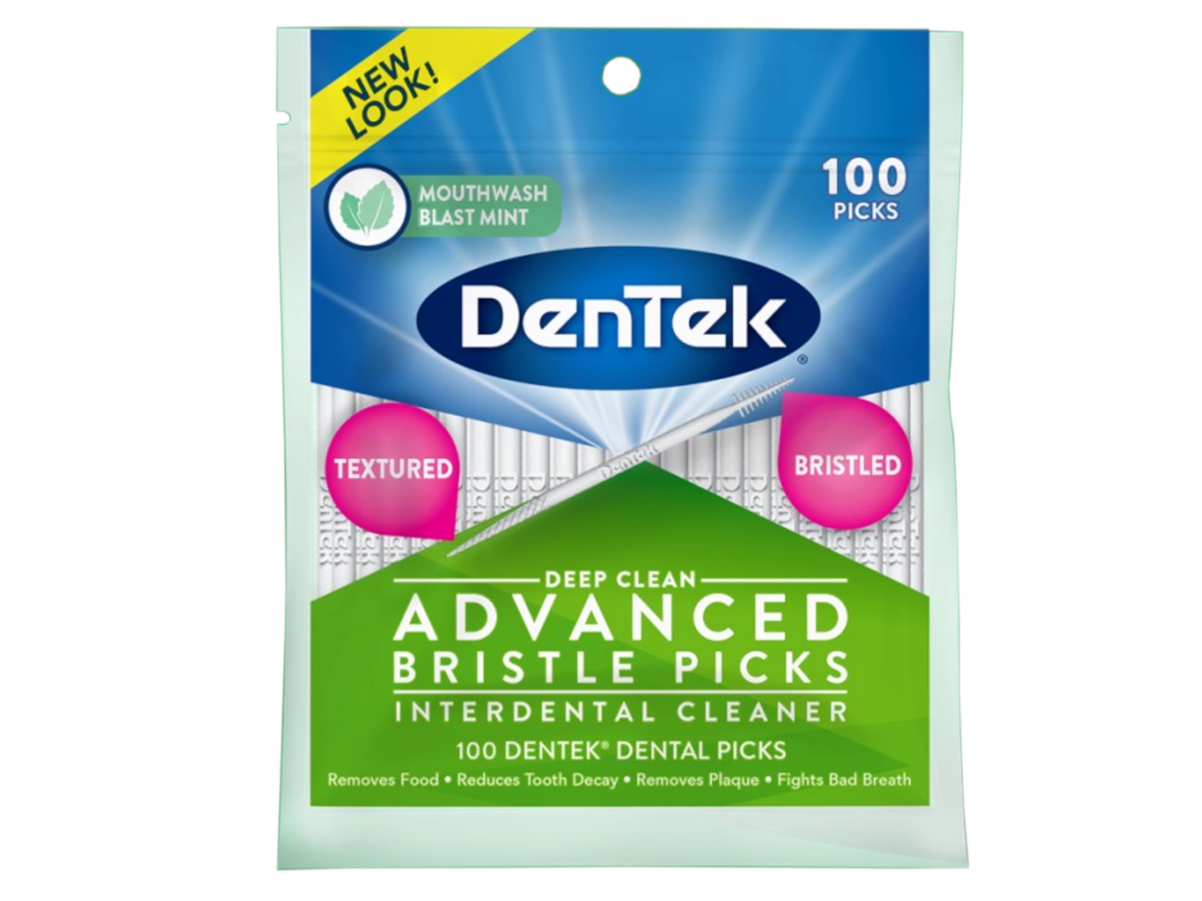 DenTek Deep Clean Advanced Bristle Picks, Removes Food and Plaque ...