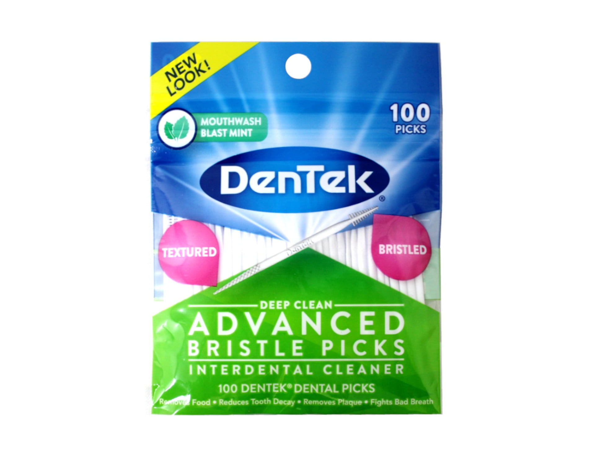 Dentek Deep Clean Bristle Picks, 100 Ea - Walmart.com
