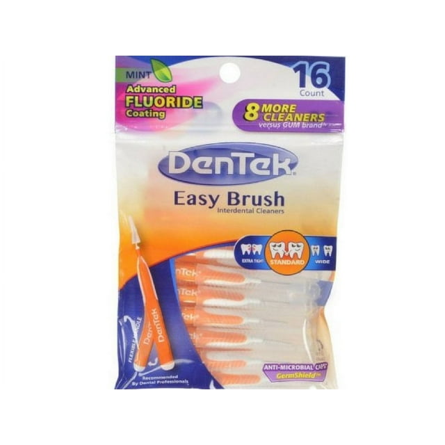 Dentek Easy Brush Interdental Cleaners, Mint 16 Ea ( Pack Of 4 ...