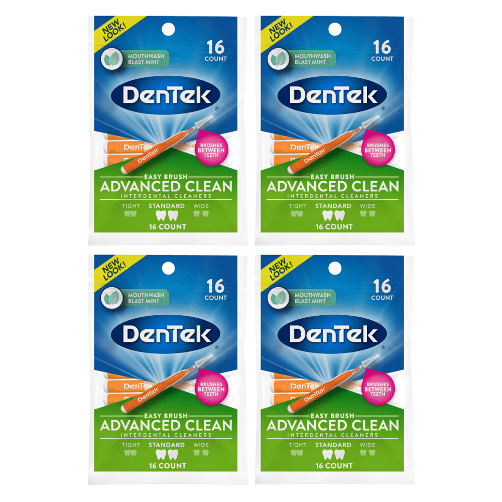Dentek Easy Brush Interdental Cleaners, Mint, 16 ct (Pack - 4 ...