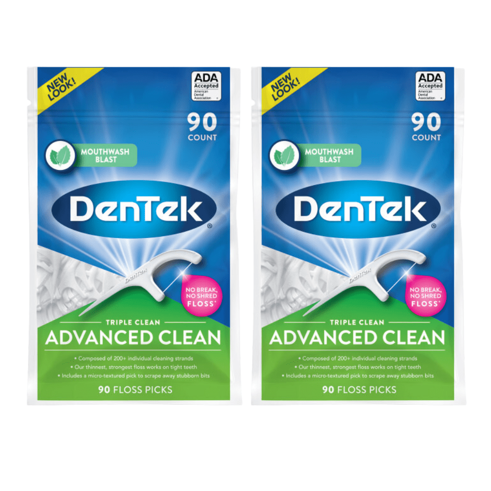 Dentek Floss Picks Triple Clean Advanced Clean Floss Picks, No Break ...