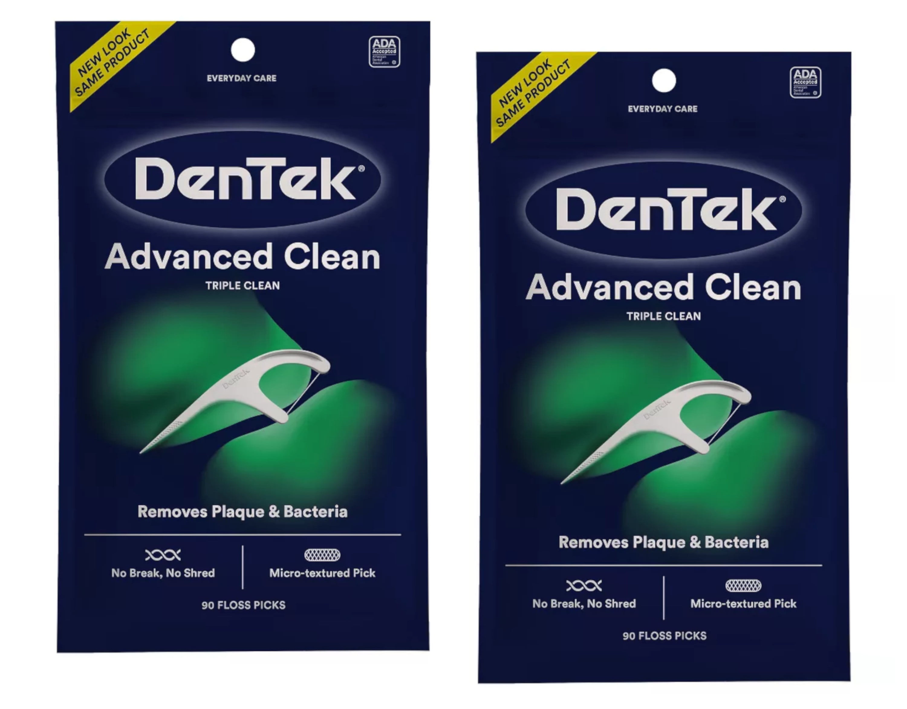 Dentek Floss Picks Triple Clean Advanced Clean Floss Picks, No Break ...