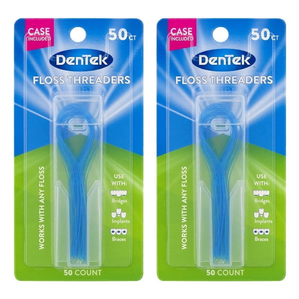 Dentek Floss Threaders 50 Count (2 Pack) - Walmart Business Supplies