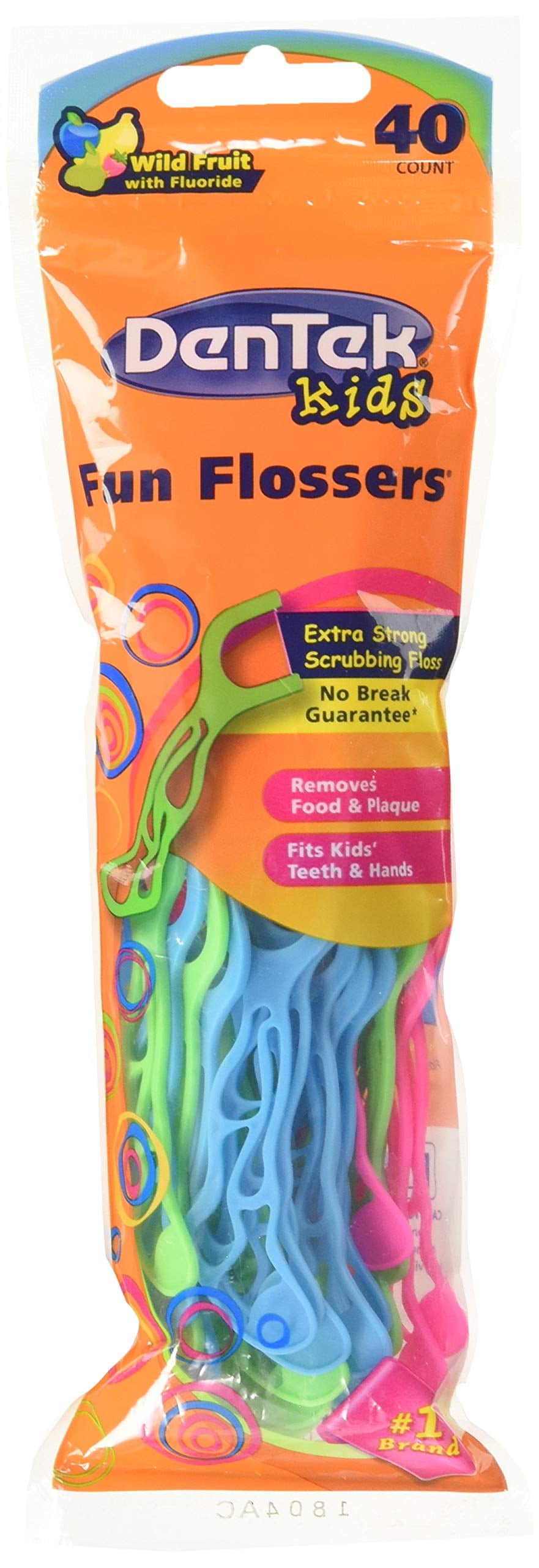 Dentek Kids Fun Flossers, Wild Fruit Flavor, 40 Each (Pack Of 6 ...