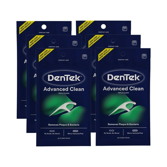 Dentek Triple Clean Advanced Clean Floss Picks, No Break & No Shred ...