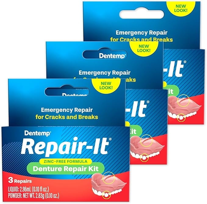 Dentemp Repair Kit - Repair-It Advanced Formula Denture Repair Kit ...