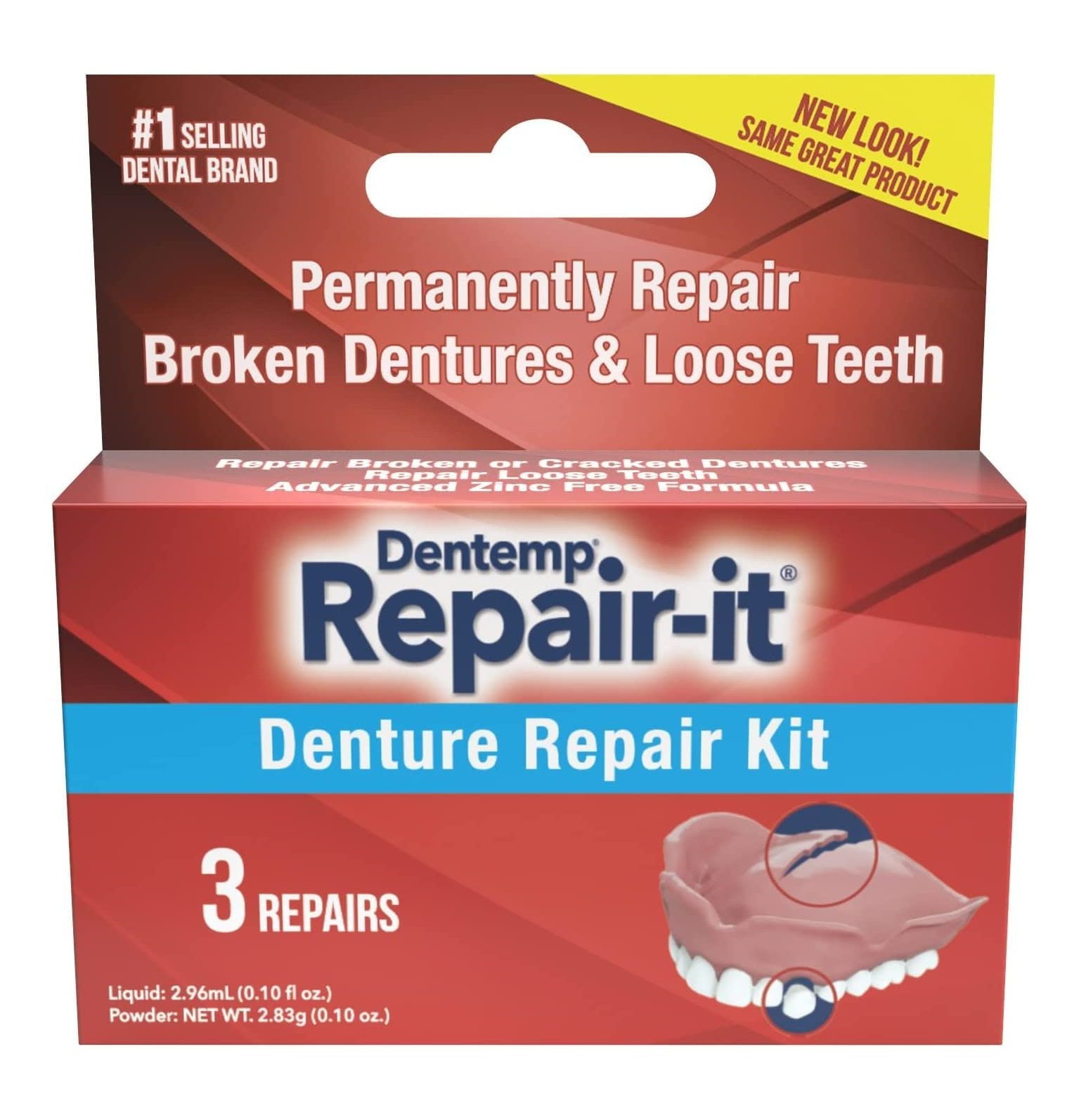 Dentemp Repair Kit - Repair-It Advanced Formula Denture Repair Kit ...