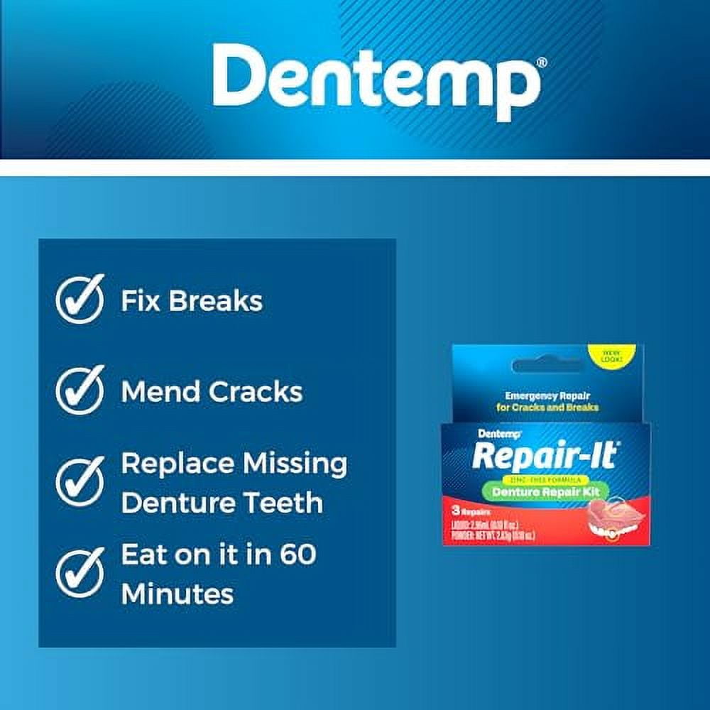 Dentemp Repair-it Denture Repair Kit & Reline-it Denture Reliner ...