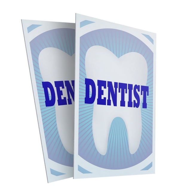 Dentist (2-PACK) 24" x 36" Plastic Signs | Sign Insert 4mm Corrugated ...