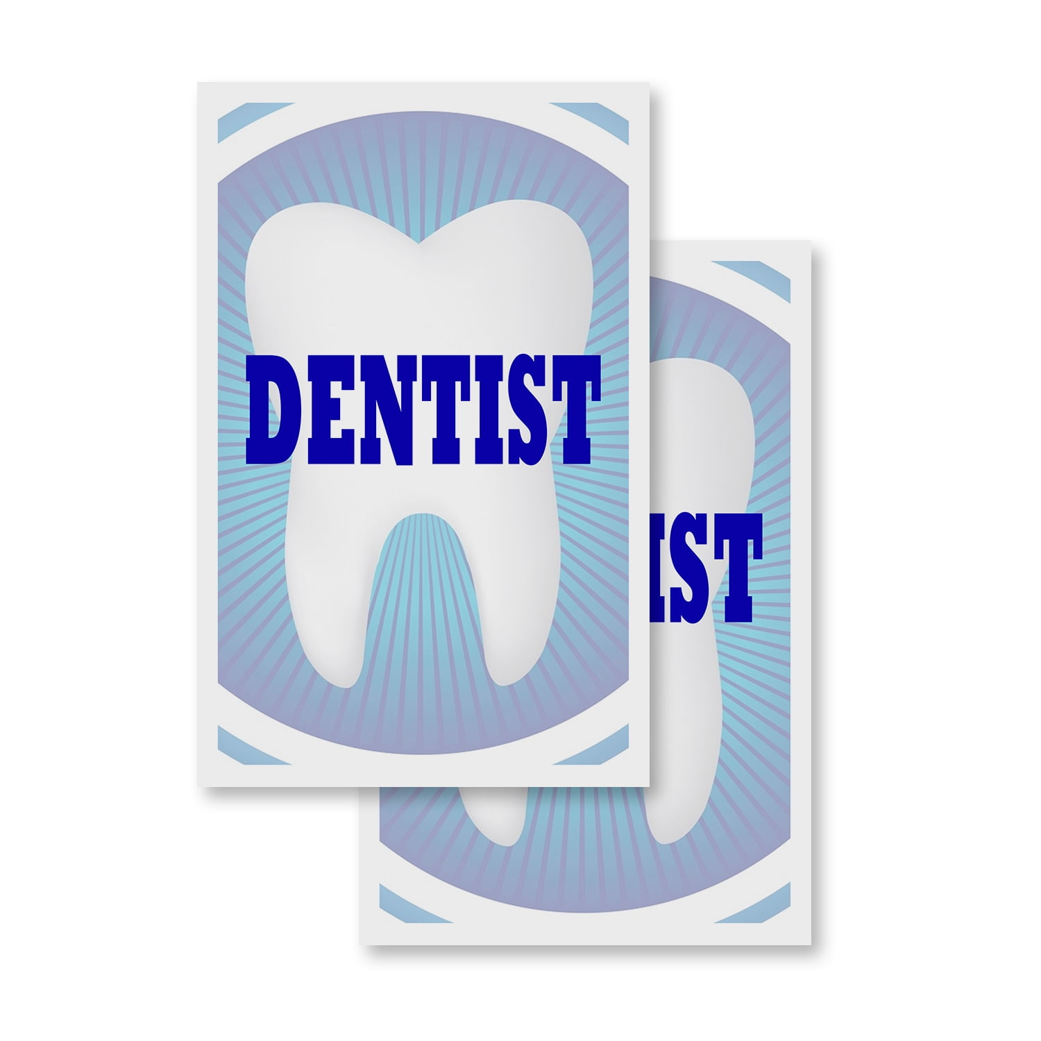 Dentist (2-PACK) 24" x 36" Vinyl Decals | Sign Insert Peel & Stick ...