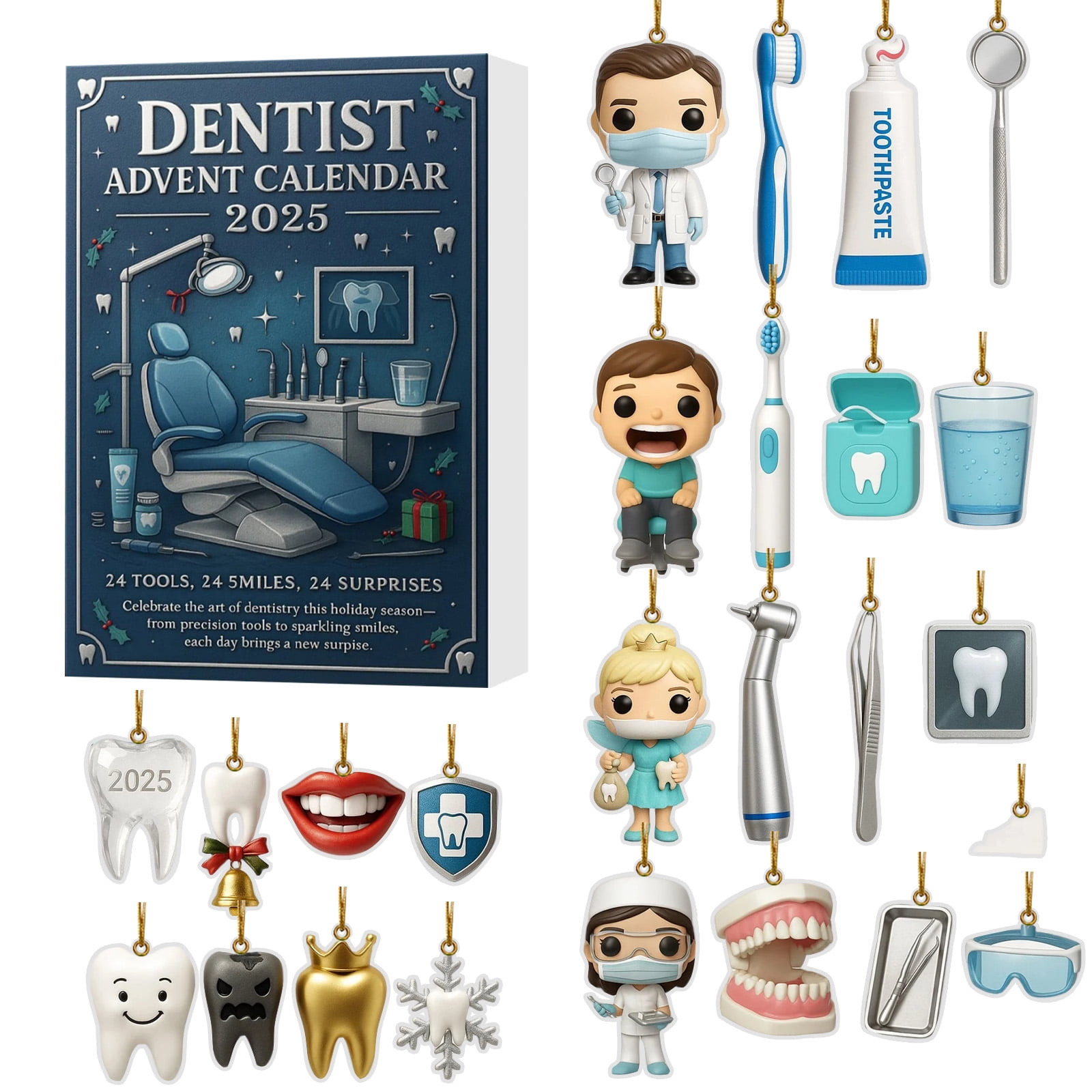 Dentist Advent Calendar 2025 -24 Day Advent Calendar for 2026 Acrylic ...
