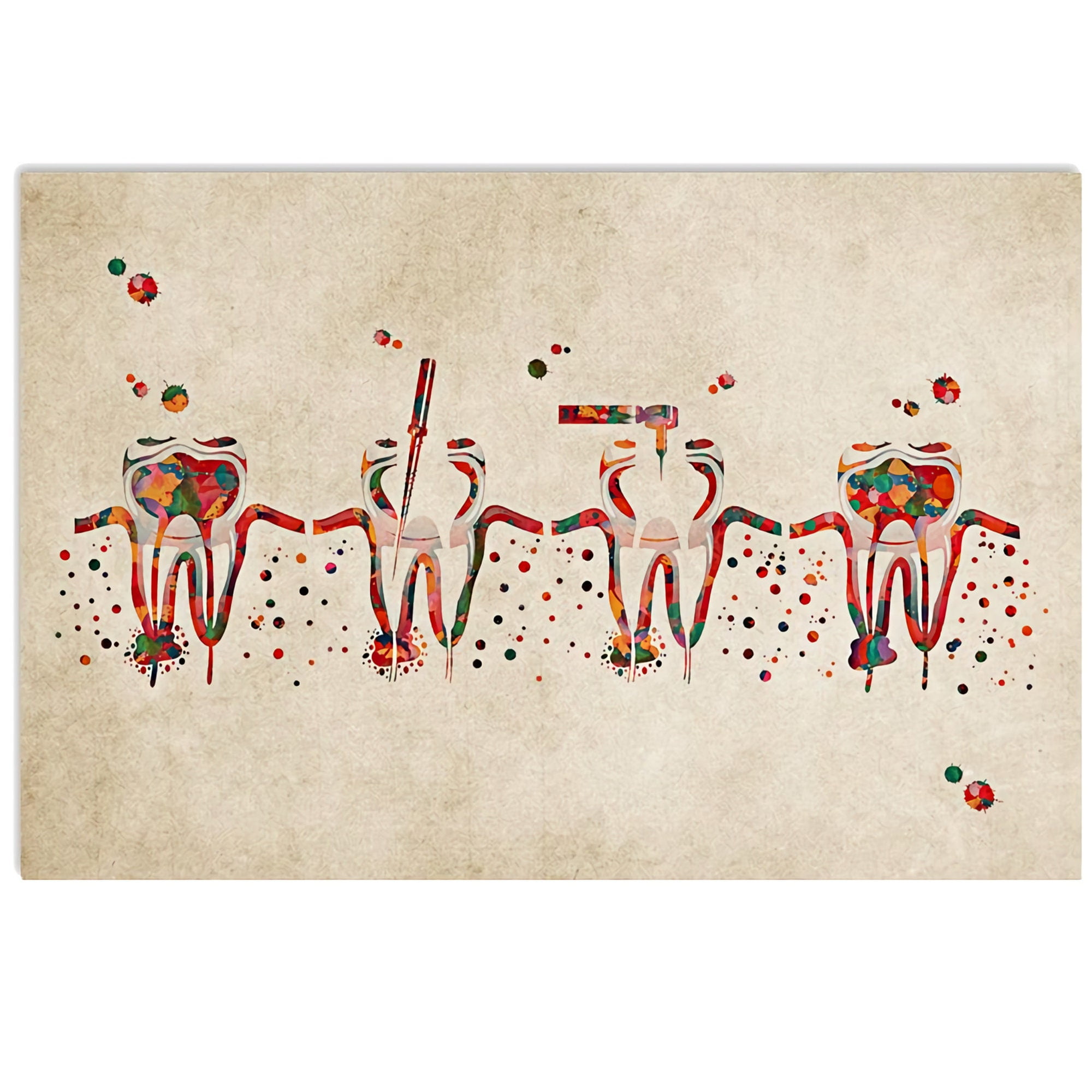 Dentist Art Teeth Horizontal Poster, Dentist Poster Home Decor, Poster ...