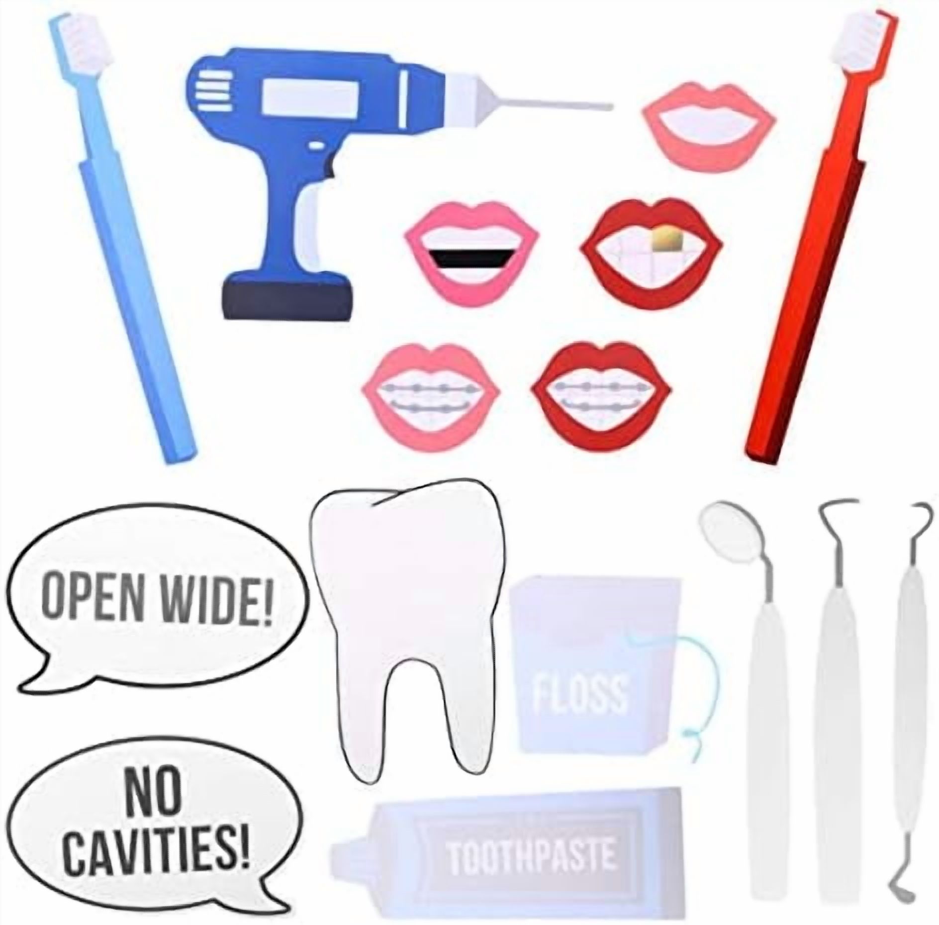 Dentist Doctor Photo Booth Props Nurse Selfie Props Photobooth Kits ...