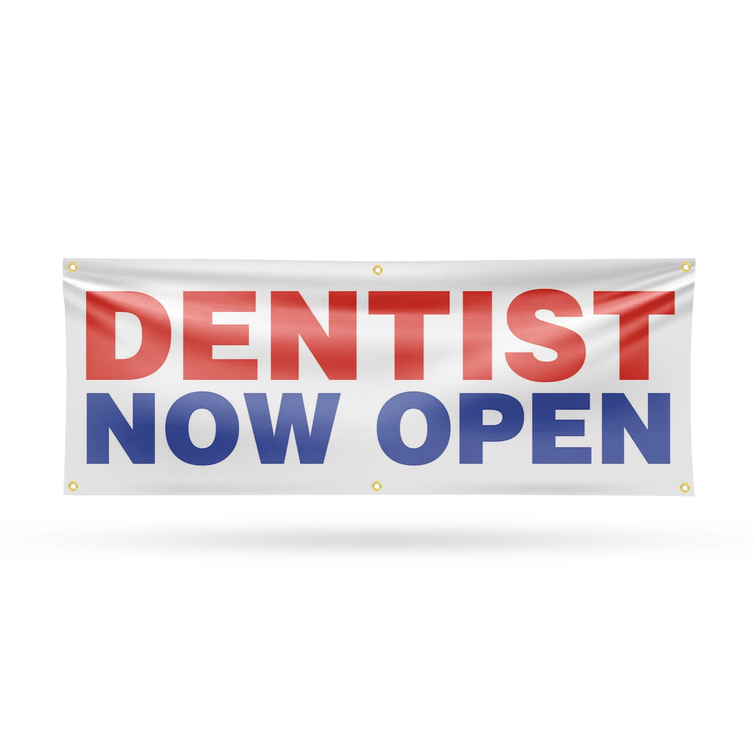 Dentist Now Open Banner Sign 24 Inch x 72 Inch | 13 oz Vinyl with Metal ...