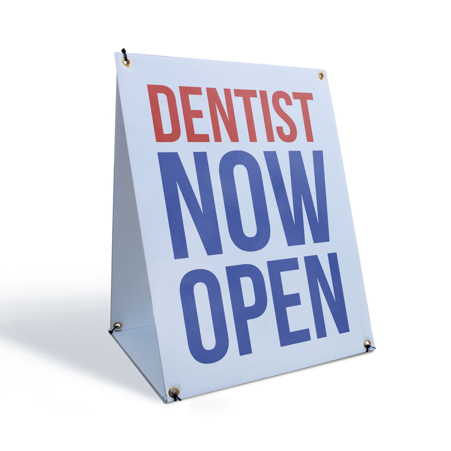 Dentist Now Open Sidewalk Sign 24 Inch x 36 Inch A-Frame Images On Both ...