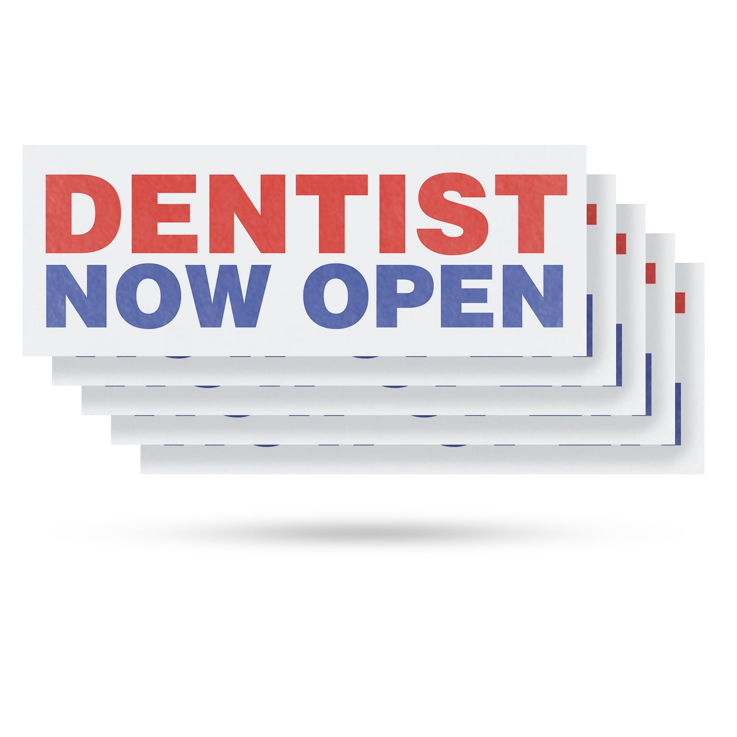 Dentist Now Open Vinyl Decal 5 Pack of 24 Inch x 9 Inch Weatherproof ...
