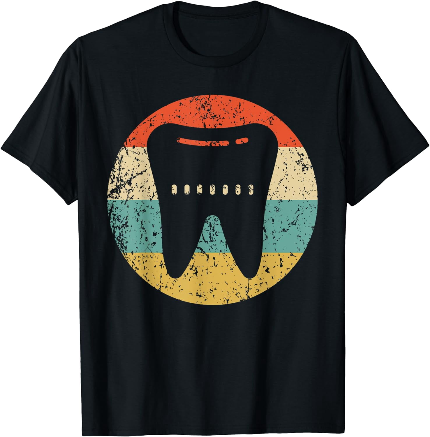 Dentist Orthodontist Vintage Retro Tooth T-Shirt Black Medium - Walmart.com